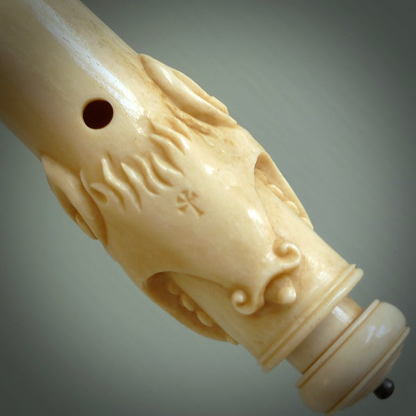 HAND CARVED BONE DRAGON FLUTE COLLECTABLE PIECE. BONE DRAGON FLUTE – NZ ...