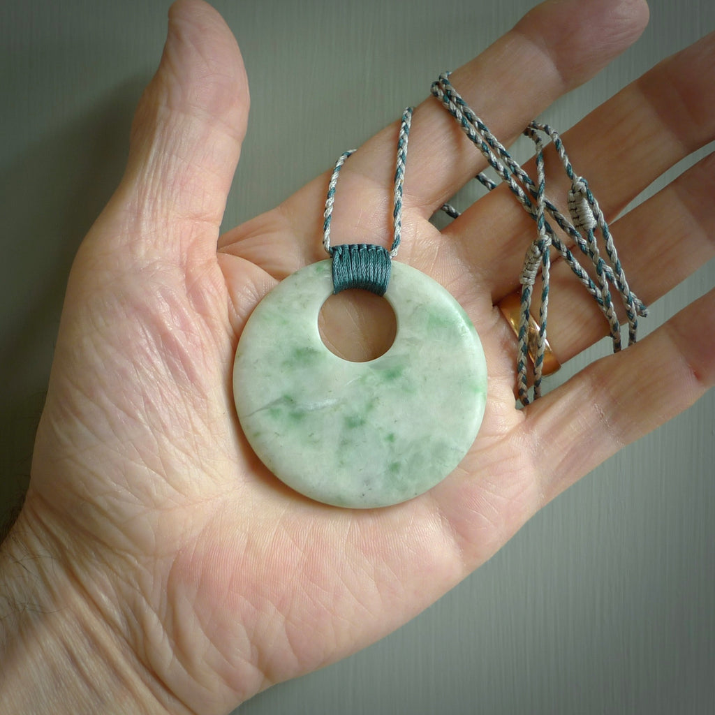 HAND MADE JADEITE DISC DROP PENDANT. JADEITE DROP PENDANT JADEITE DISC ...