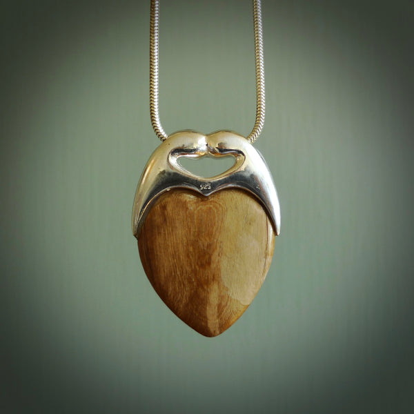 HAND MADE STERLING SILVER WITH WOOLLY MAMMOTH TUSK HEART PENDANT. – NZ ...