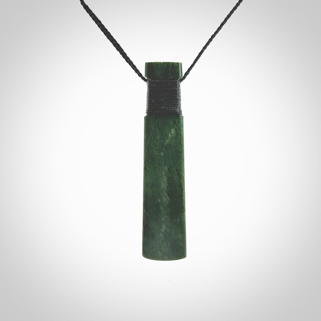 HAND CARVED NEW ZEALAND JADE DROP PENDANT. REAL JADE DROP NECKLACE ...
